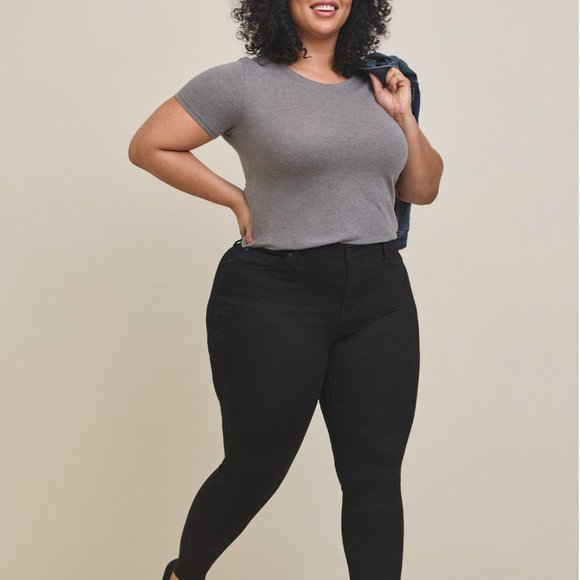 torrid | Jeans | Torrid Sky High Skinny Premium Stretch Jean In Black ...